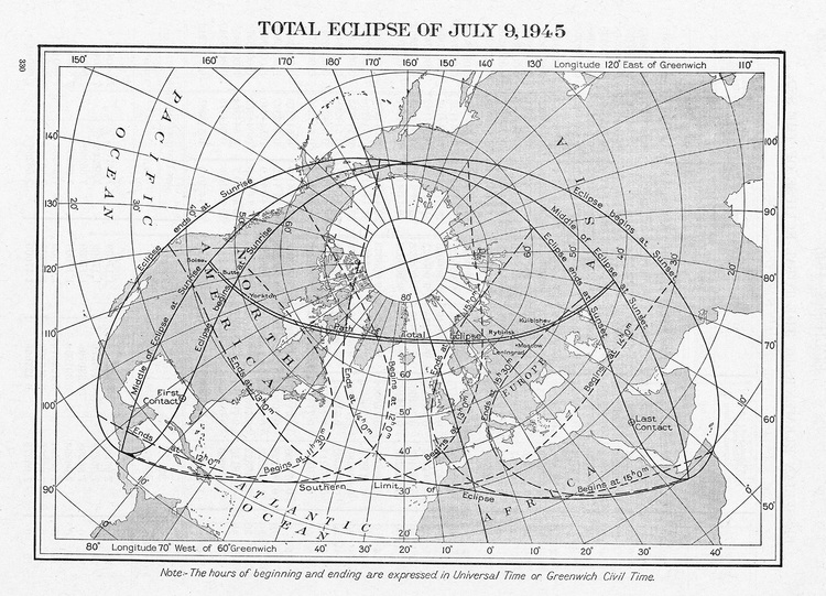 DataViz as History: Maps Illustrating The Solar Eclipses of the 20th ...