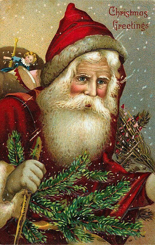 DataViz as Art: 25 Vintage Santa Claus Post Cards – Michael Sandberg's ...