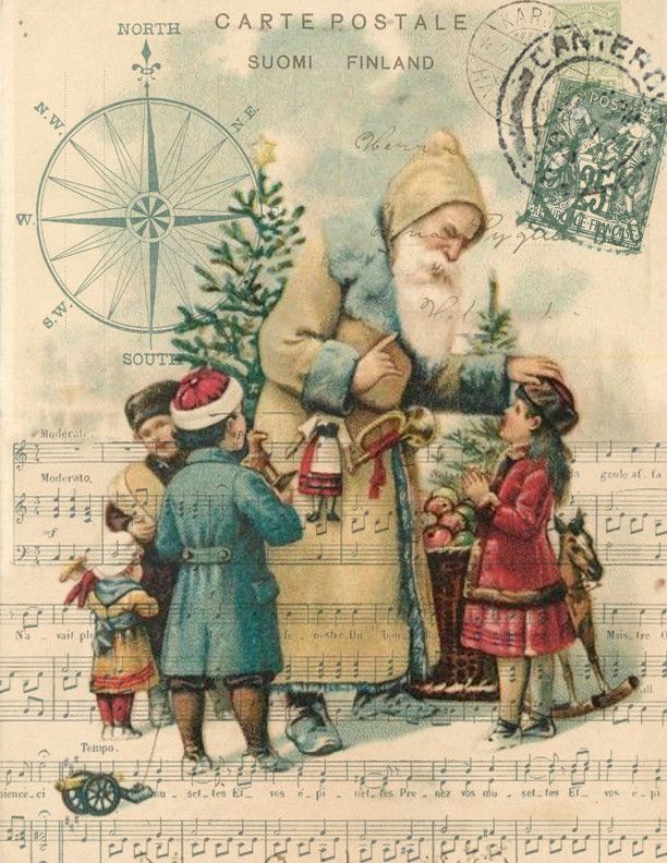 DataViz as Art: 25 Vintage Santa Claus Post Cards – Michael Sandberg's ...
