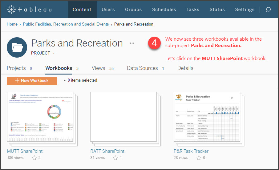 Tableau Secrets: How to Navigate Tableau Projects on v2018.1 Server ...