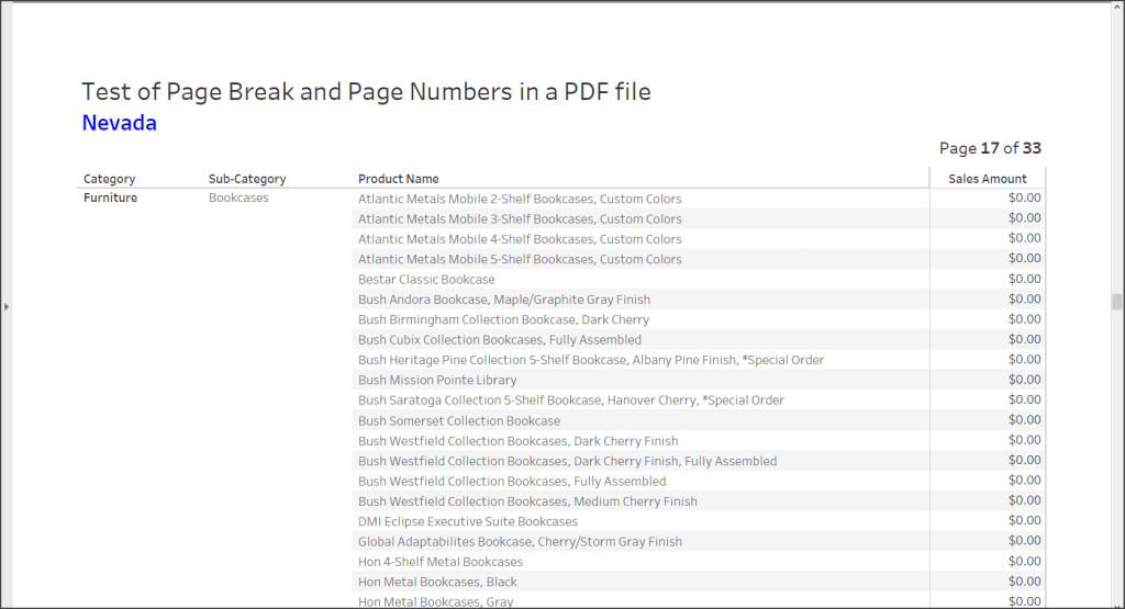Tableau Deep Dive: Adding Page Breaks and Page Numbers in a PDF file ...